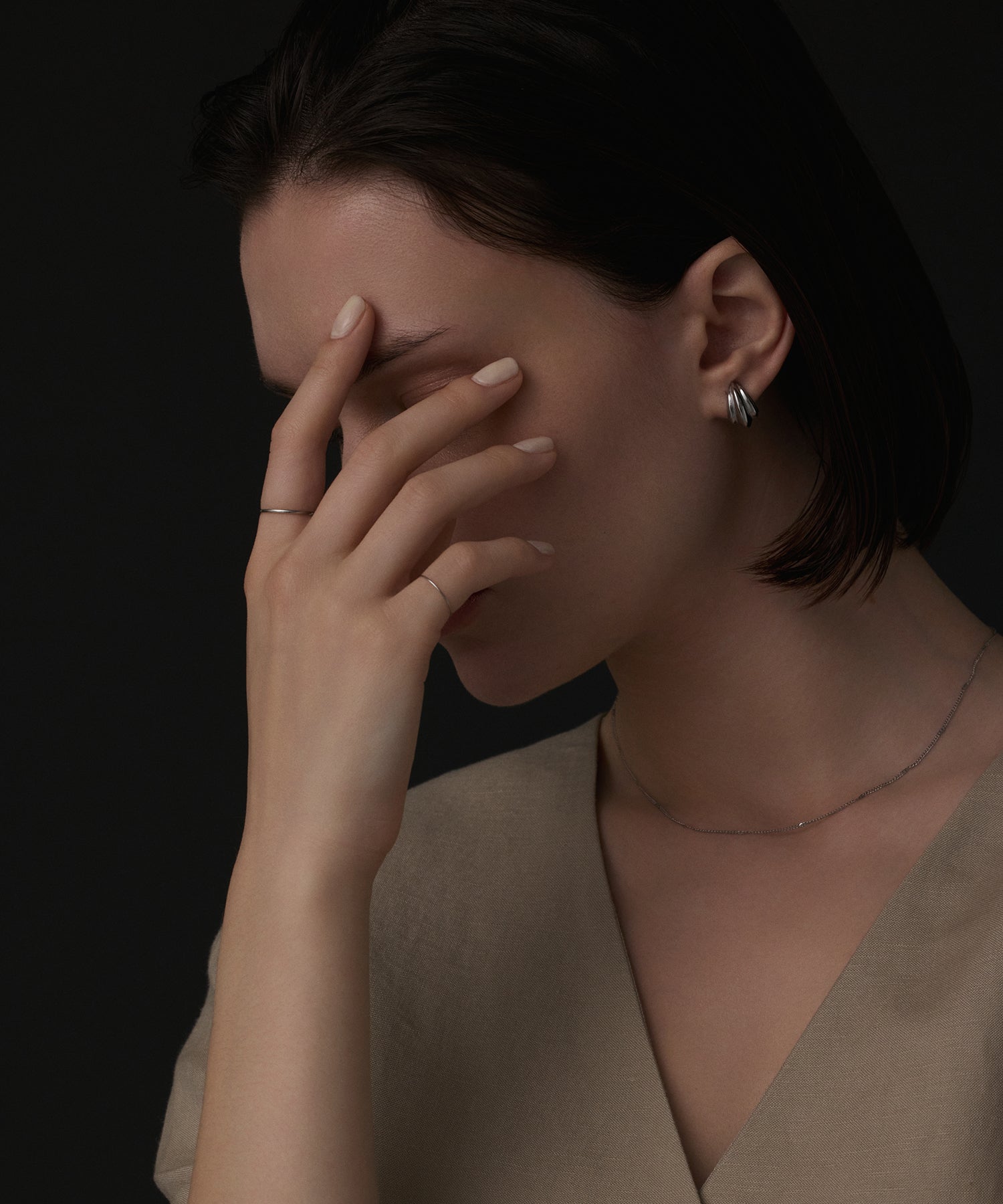 [Silver] Slim Simple Pinky Ring – CENE