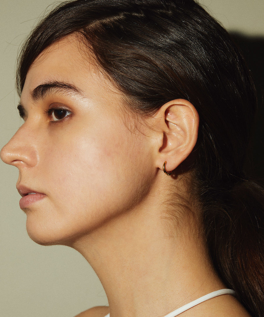 [ゴールド]ワンタッチループピアス12mm