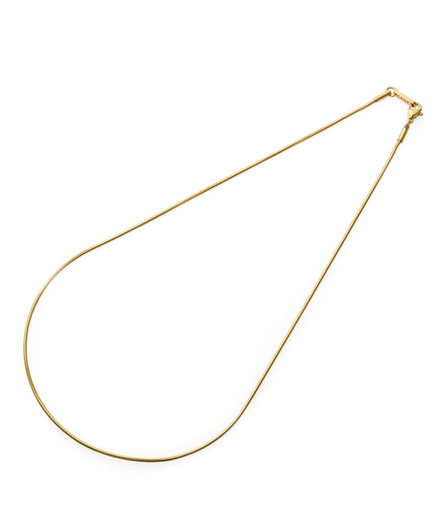 [ゴールド]1mmスネークチェーンネックレス/39cm – CENE