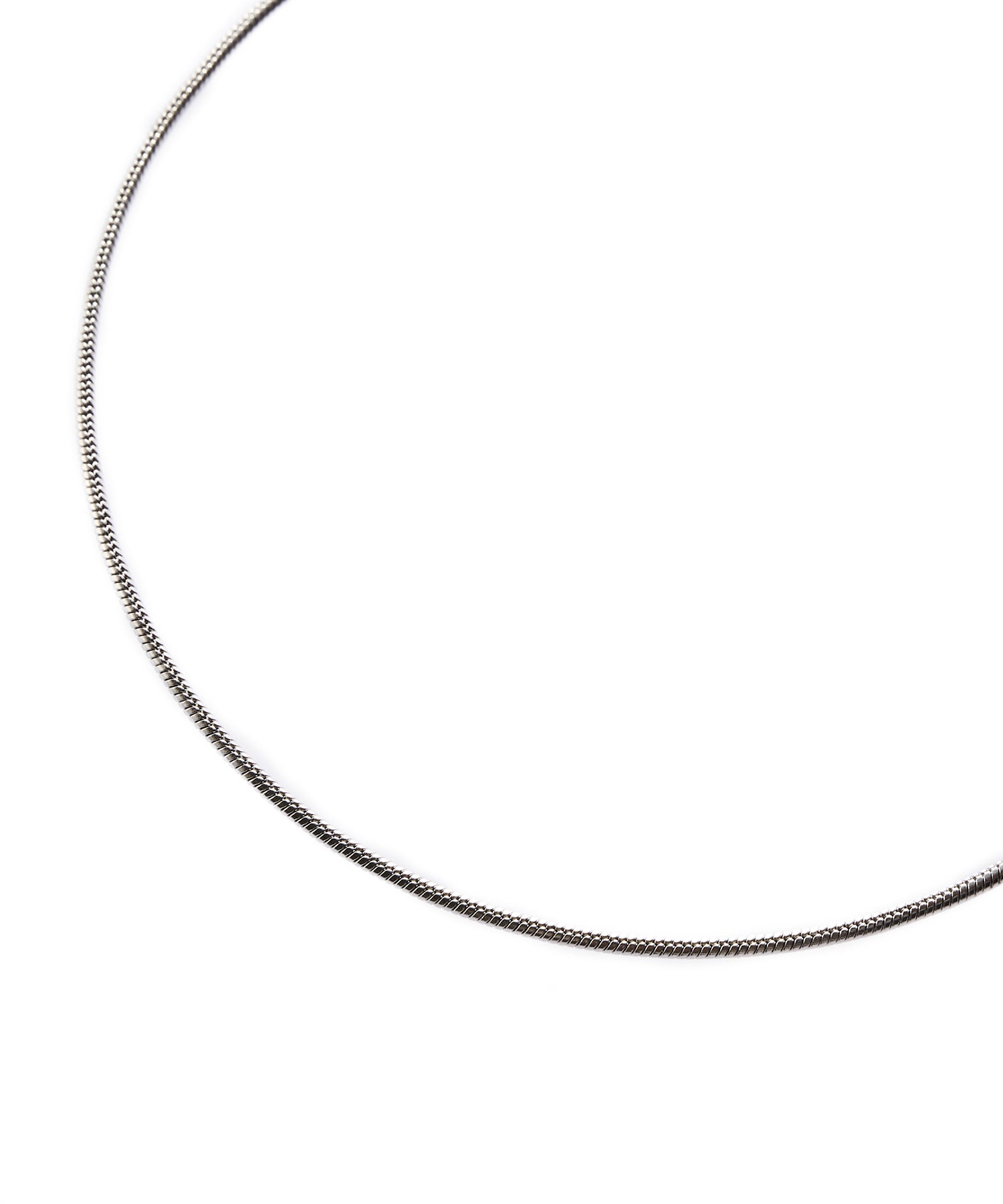 [シルバー]1mmスネークチェーンネックレス/39cm – CENE